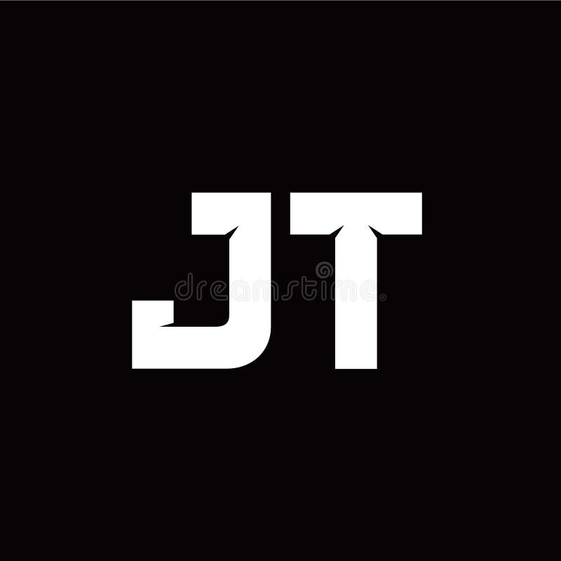 J T Letter Monogram Style Initial Logo Template Stock Illustration ...