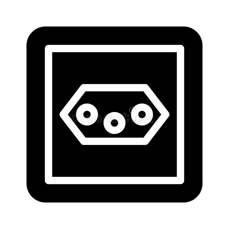 J Type Socket Glyph Icon Vector Illustration Stock Vector ...