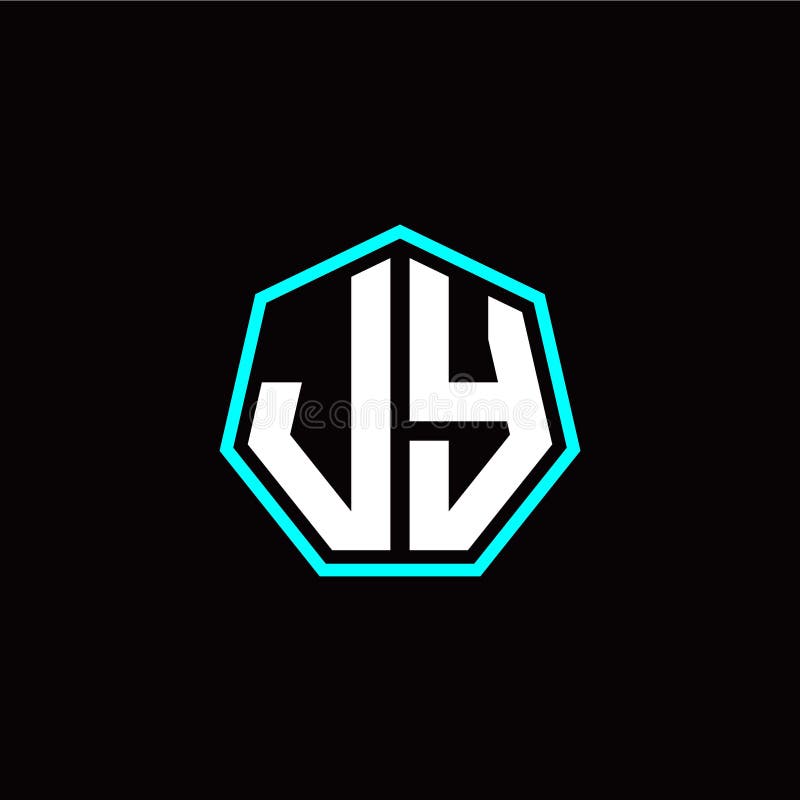 J Y Initials Modern Polygon Logo Template Stock Illustration ...