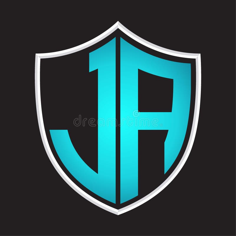 JA J a Golden Letter Logo Design with a Creative Cut Stock Vector ...