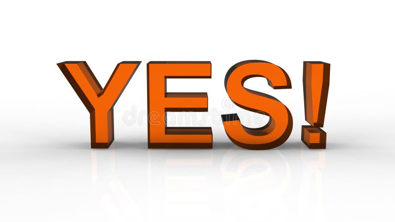 Ja woord stock illustratie. Illustration of succes, uiting - 28552861