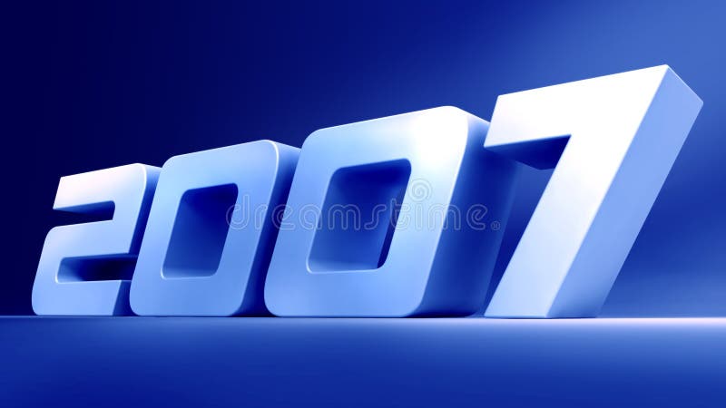 Jaar 2007 stock illustratie. Illustration of daarna, karakter - 1498808