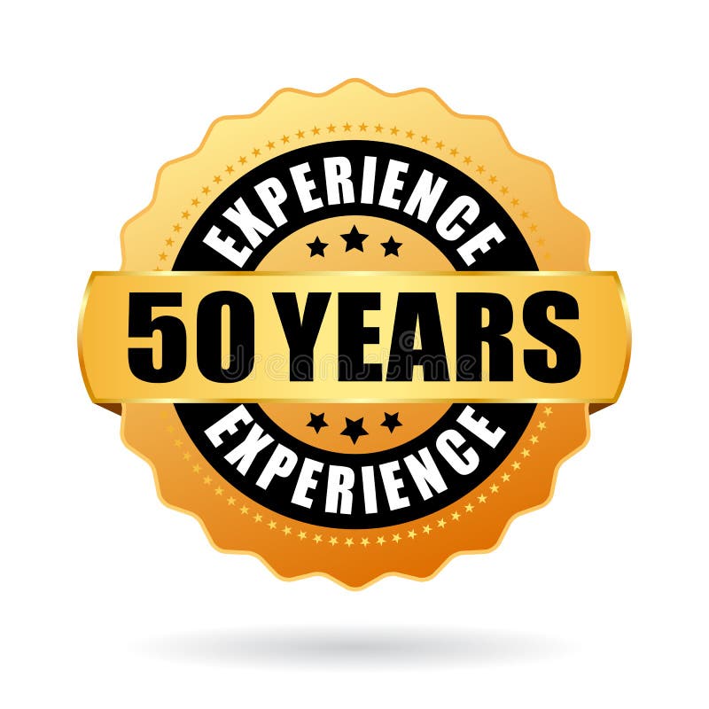 50 Jaar Ervaring Vectorpictogram Vector Illustratie - Illustration of ...