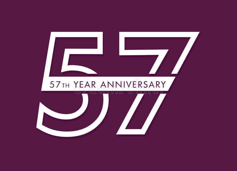 57 Jaar Jubileumfoto Vector 57e Verjaardag Viering Logo Vector ...