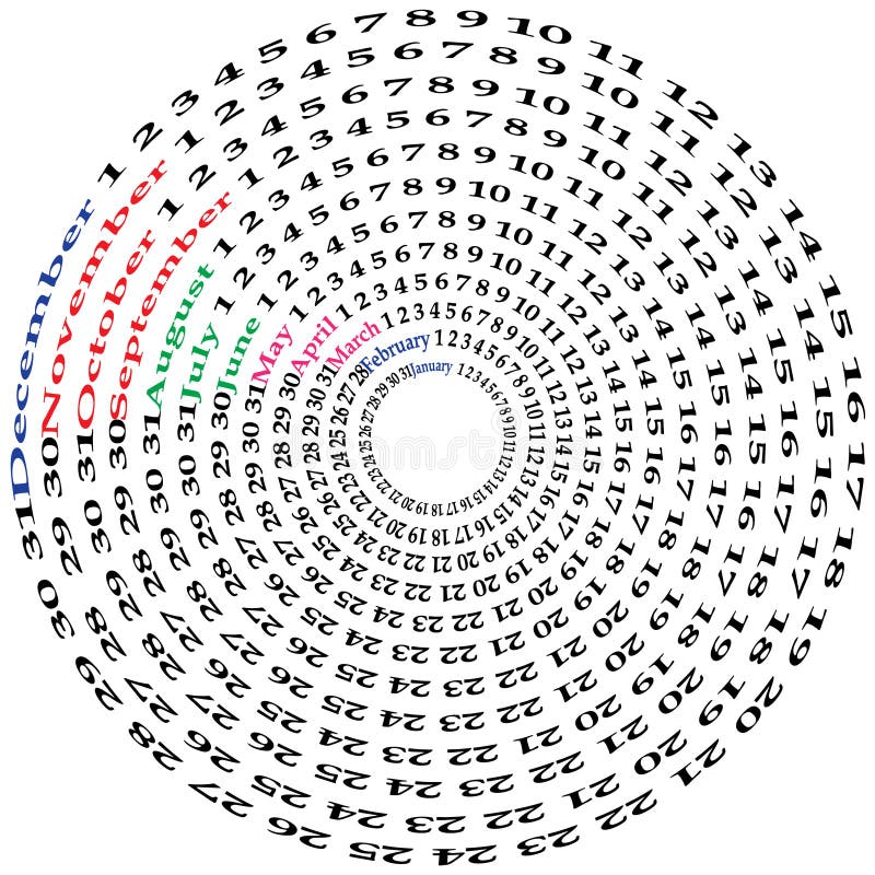 Jaarlijkse Gregoriaanse Kalender 2014, Vectorillustratie. Vector ...