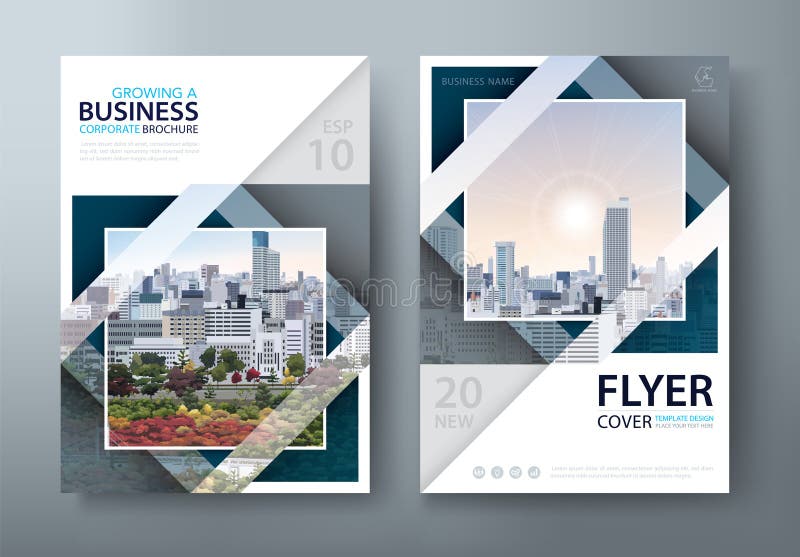 Jaarrapport Brochure Flyer Design Sjabloon Vector Folder Cover ...