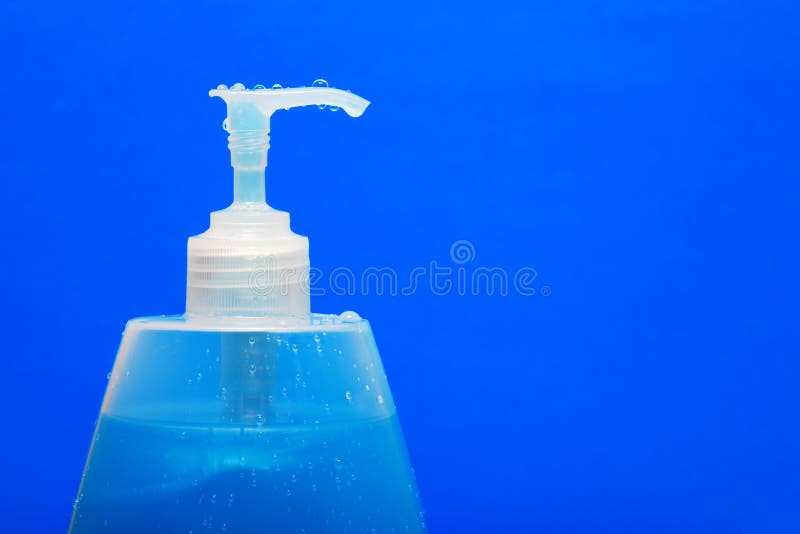 Jabón líquido azul foto de archivo. Imagen de envase - 11763578