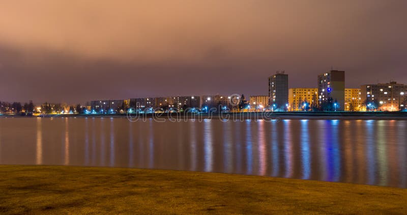 Jablonec nad Nisou stock photo. Image of jablonec, night - 113868920