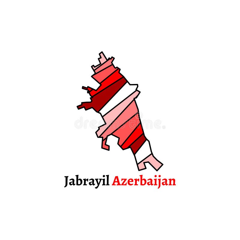 Azerbaijan Political Map with Capital Agdam, Azerbaijan City Agdam. Map ...