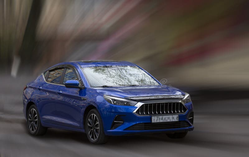 JAC blue car. stock image. Image of vehicle, sedan, background - 275106981