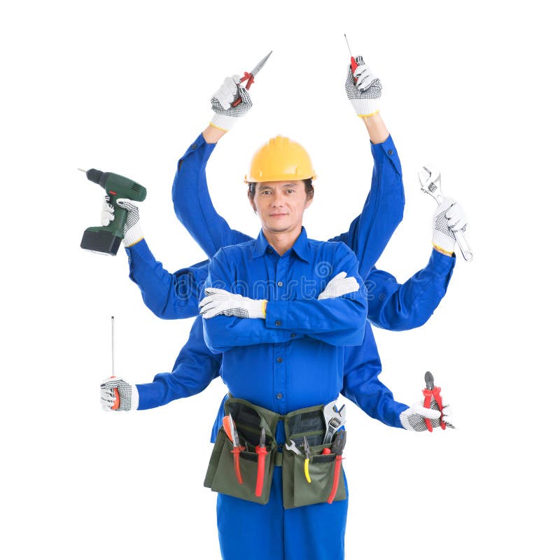 Builders or Workers in Various Activities Stock Photo - Image of ...