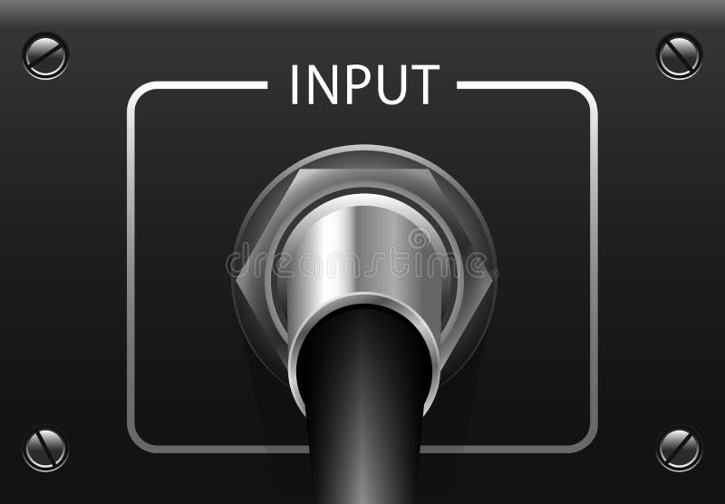 Jack Audio Input, Audio Connector, Amplifier, Electronics Stock Vector ...