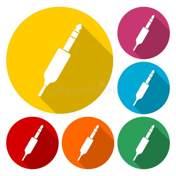 Jack audio input icon stock vector. Illustration of media - 126653713