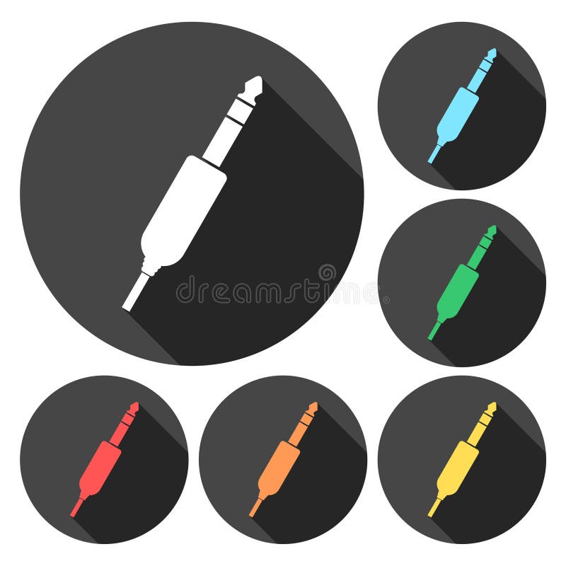 Jack audio input icon stock vector. Illustration of media - 126653713
