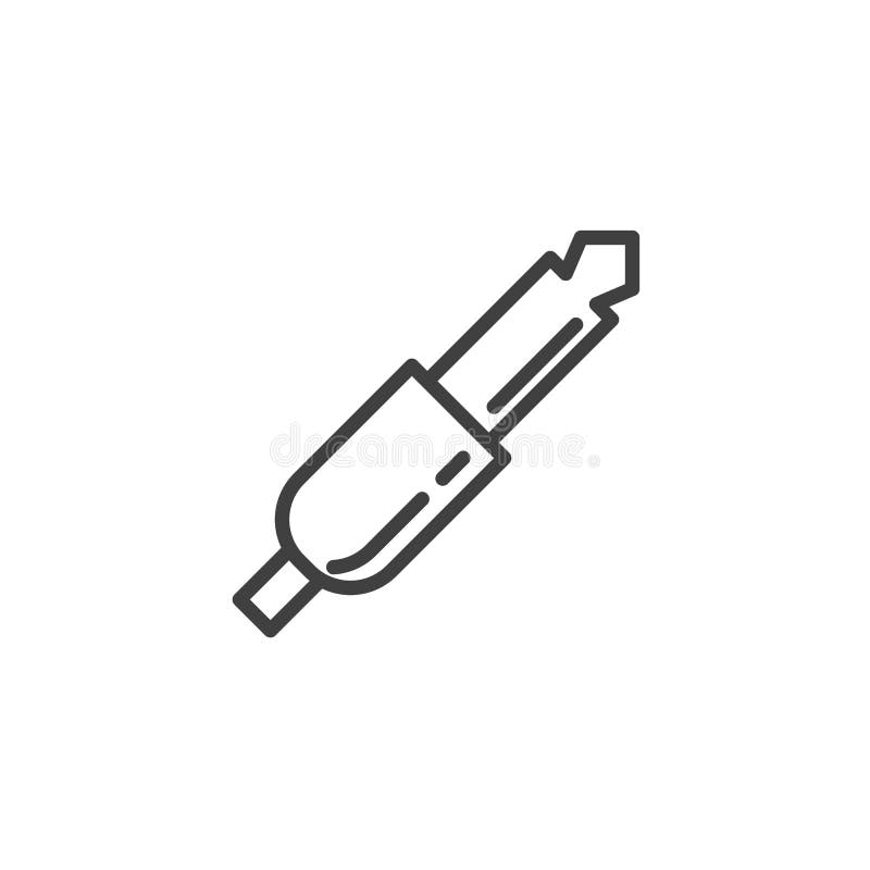 Jack Connector Cable Filled Outline Icon Stock Vector - Illustration of ...