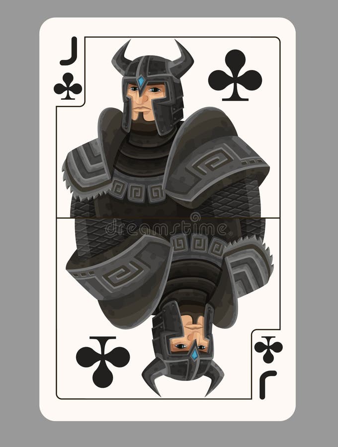 Jack of clubs playing card stock vector. Illustration of club - 56723998