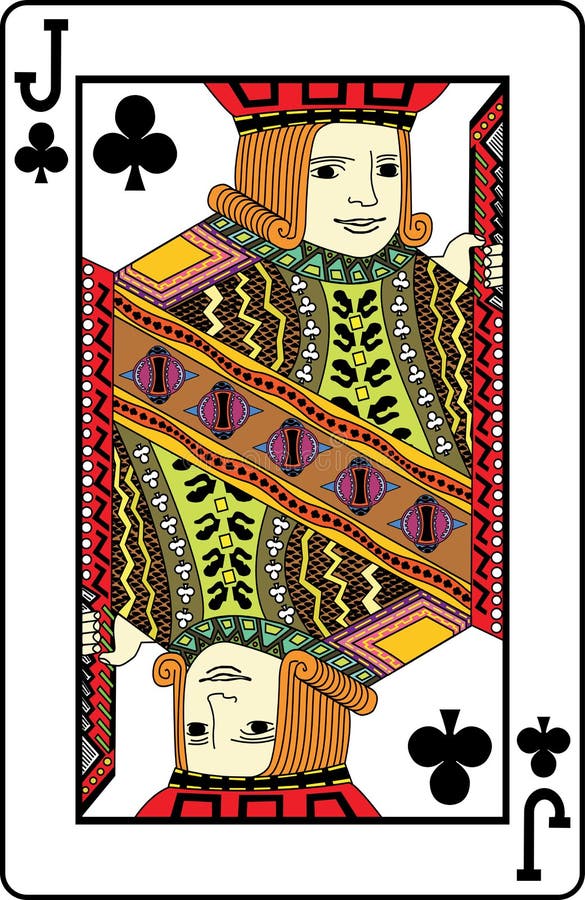 Jack of clubs stock vector. Illustration of casino, vector - 107247647