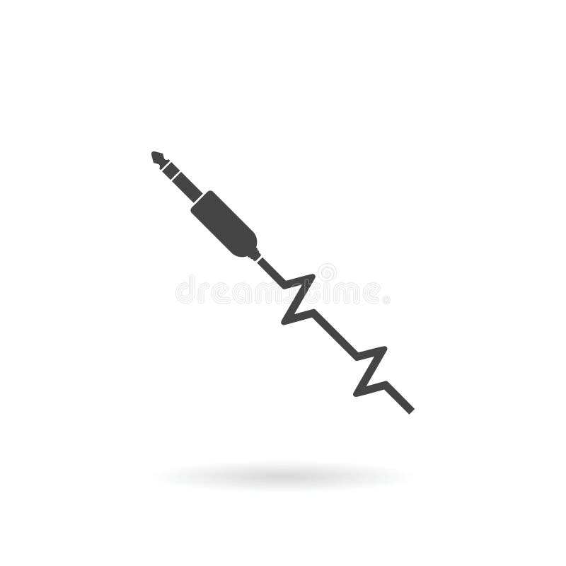 Jack Connector Icon with Shadow Stock Vector - Illustration of chart ...