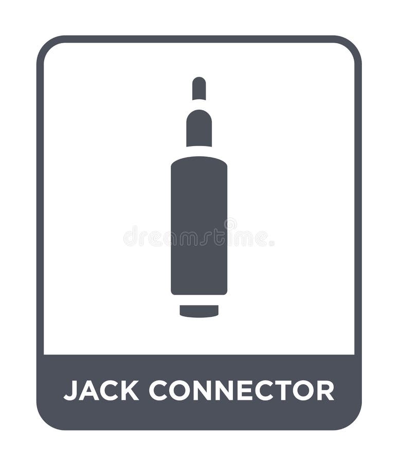 Jack Connector Icon in Trendy Design Style. Jack Connector Icon ...