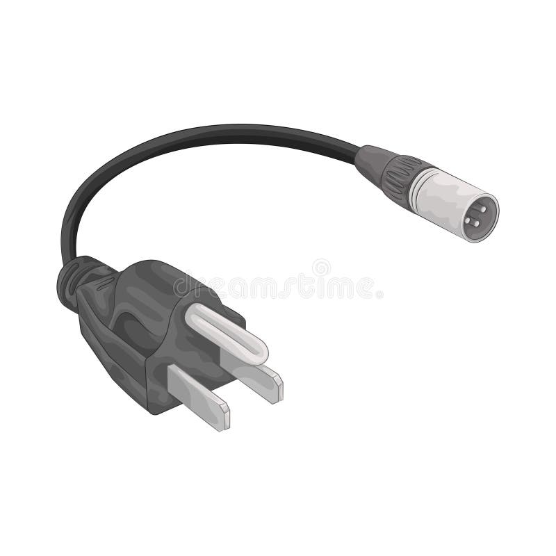 Jack Connector Made of Metal with a Smooth and Shiny Finish. Flat ...