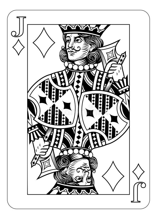 Jack of Diamonds Design from Deck of Playing Cards Stock Illustration ...