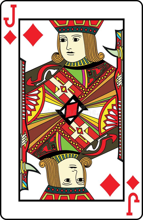 Jack of diamonds stock vector. Illustration of icon - 107247852