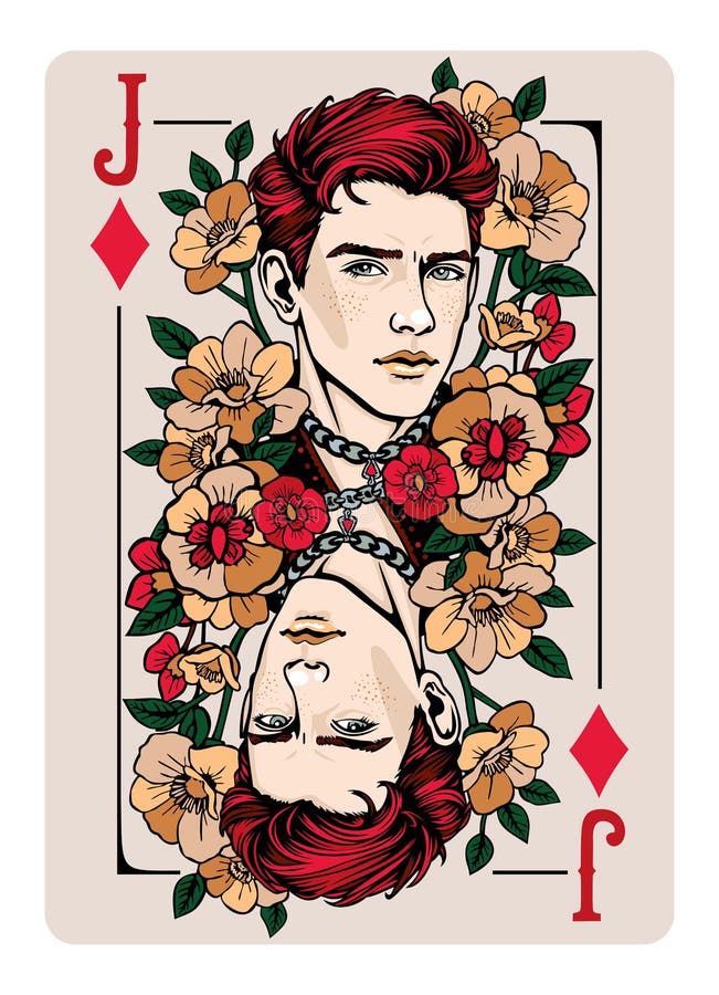 Jack of Diamonds. Playing Card Vector Stock Vector - Illustration of ...
