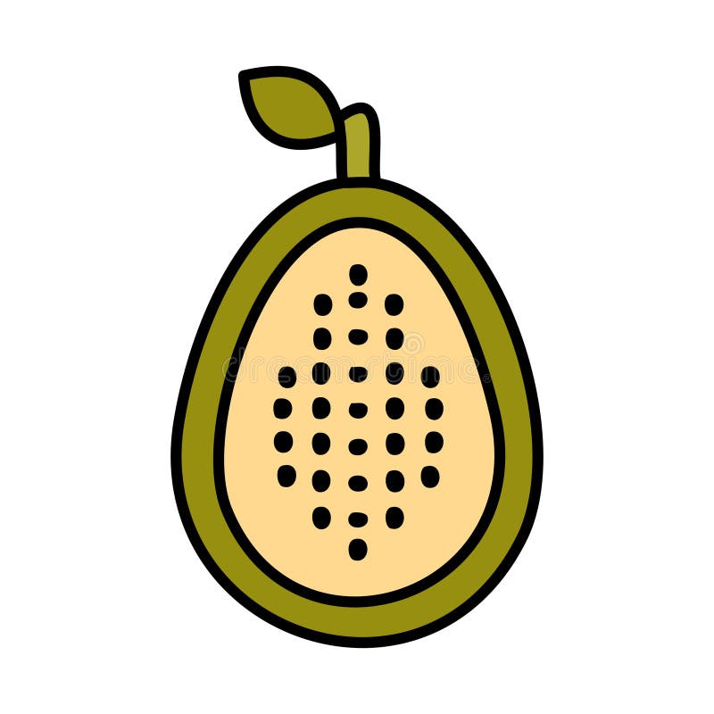 Jack Fruit Isolated Icon Vector Illustration Stock Vector ...