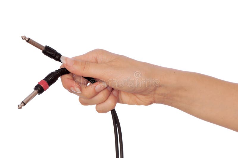 Jack for guitar stock image. Image of line, jack, finger - 15542307