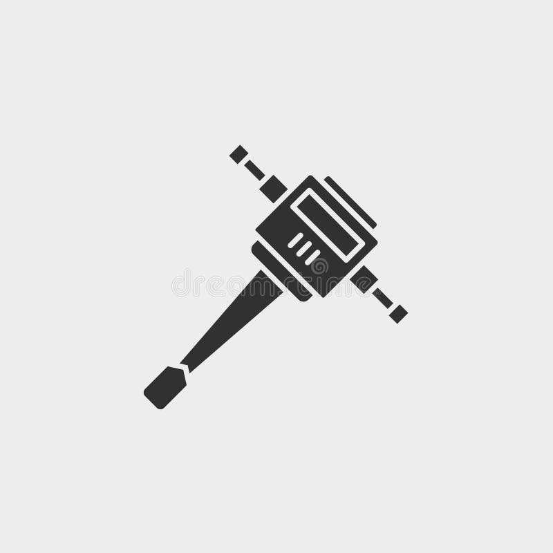 Jack Hammer, Building , Icon, Flat Illustration Isolated Vector Sign ...