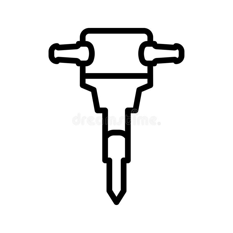 Jack hammer drill icon stock vector. Illustration of beautiful - 223737137