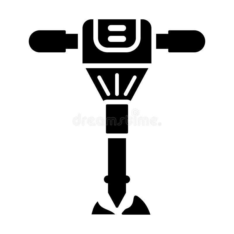 Jack Hammer Drill Icon stock vector. Illustration of icon - 330670874