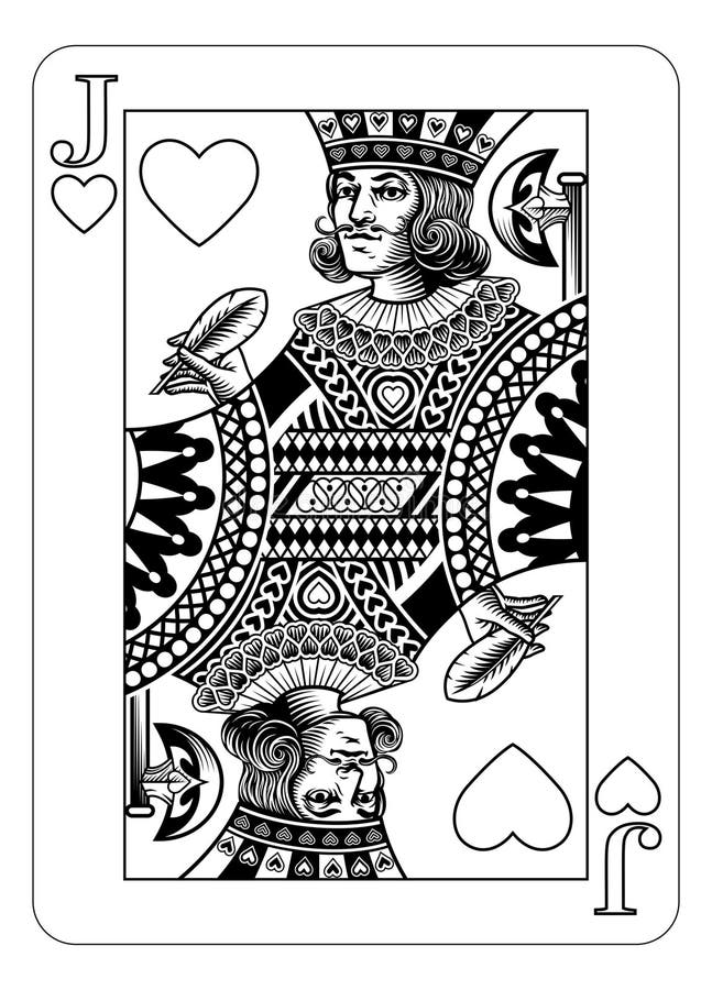 Jack of Hearts Design from Deck of Playing Cards Stock Illustration ...