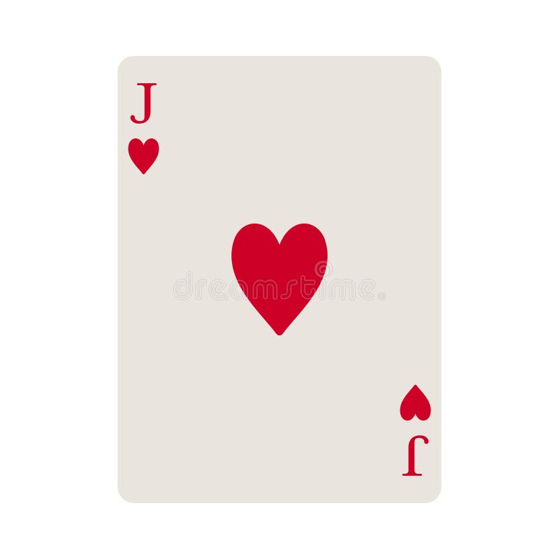 Jack of Hearts Playing Card Vector Stock Vector - Illustration of game ...
