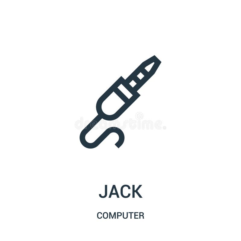 Jack Icon Vector from Computer Collection. Thin Line Jack Outline Icon ...