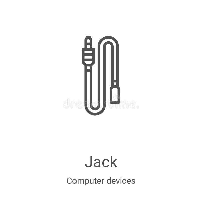 Jack Icon Vector from Computer Devices Collection. Thin Line Jack ...