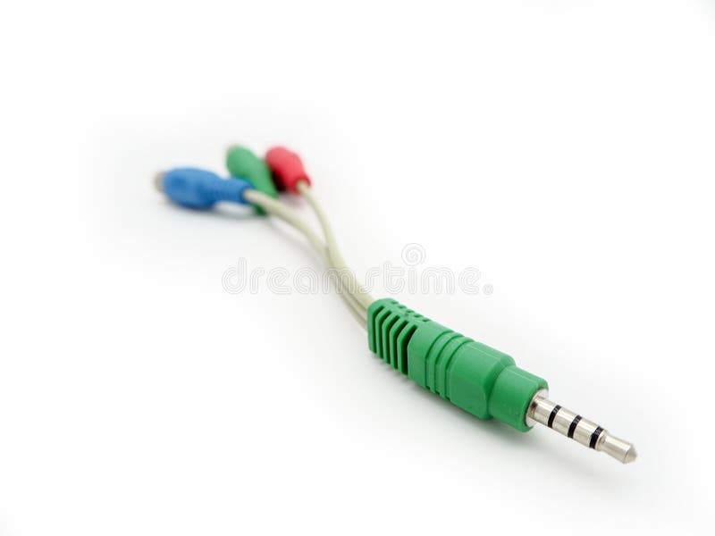 Jack Instrument Cable Isolated on a White Background Abstraction Stock ...