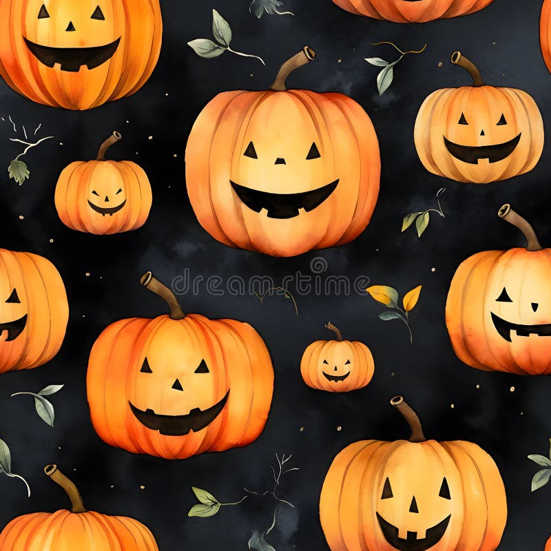 Jack-o-lantern Pumpkins As Abstract Background, Wallpaper, Banner ...