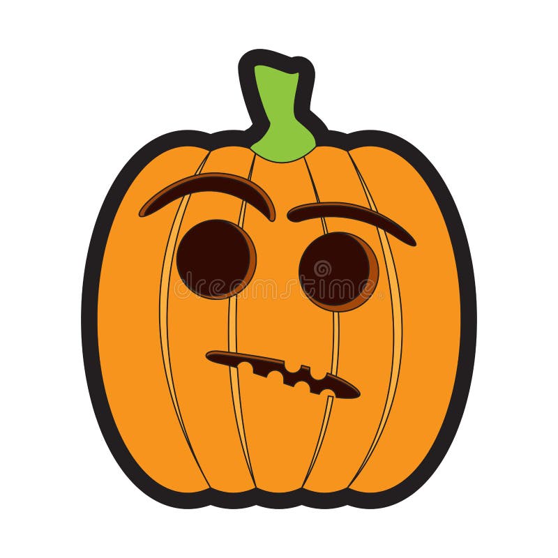 Jack-o-linterna Aislada De La Duda Ilustración del Vector - Ilustración ...