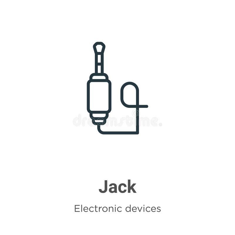 Jack Outline Vector Icon. Thin Line Black Jack Icon, Flat Vector Simple ...
