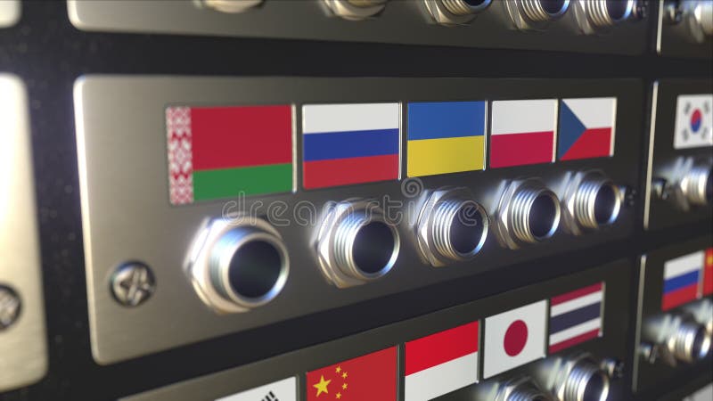 Jack Plug with Flag of Ukraine. Conceptual 3d Animation Stock Video ...