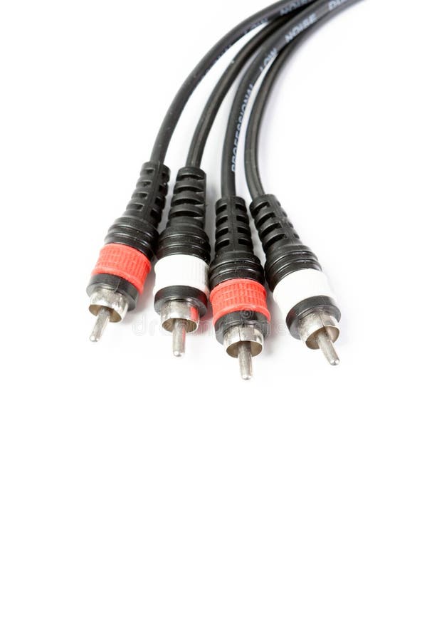 Jack Plugs Isolated on White Ground Stock Image - Image of connect ...