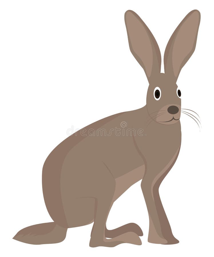 Jack rabbit, icon stock vector. Illustration of field - 261376405