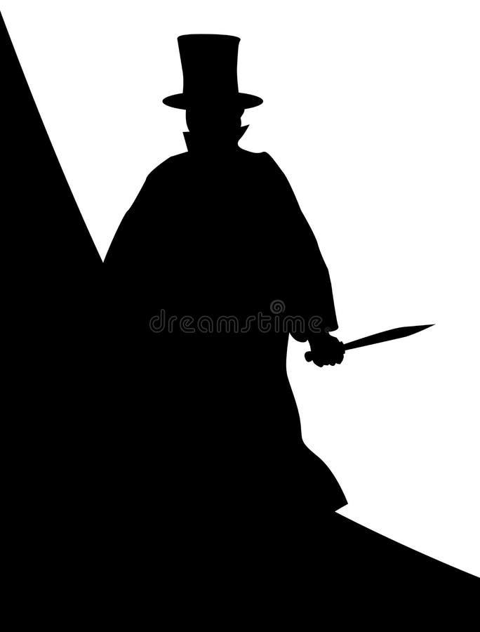Jack the Ripper Bakgrundskontur Stock Illustrationer - Illustration av ...