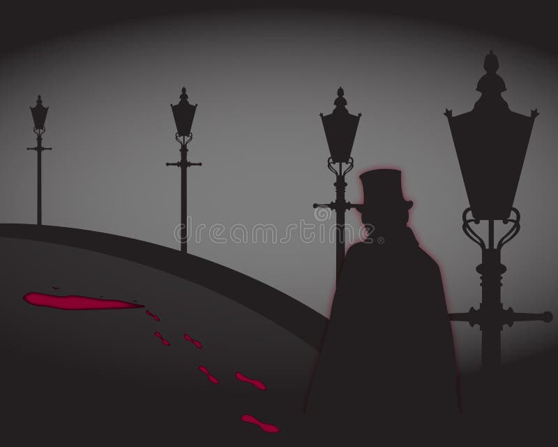 Jack the Ripper on the Street Stock Illustration - Illustration of ...
