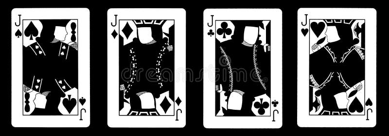4 Jack in a Row - Playing Cards Stock Image - Image of cartas ...