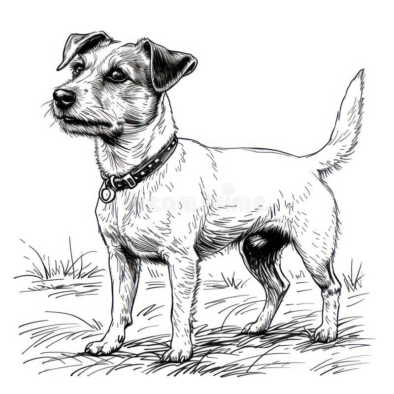 Jack Russell Drawing Stock Illustrations – 1,312 Jack Russell Drawing ...