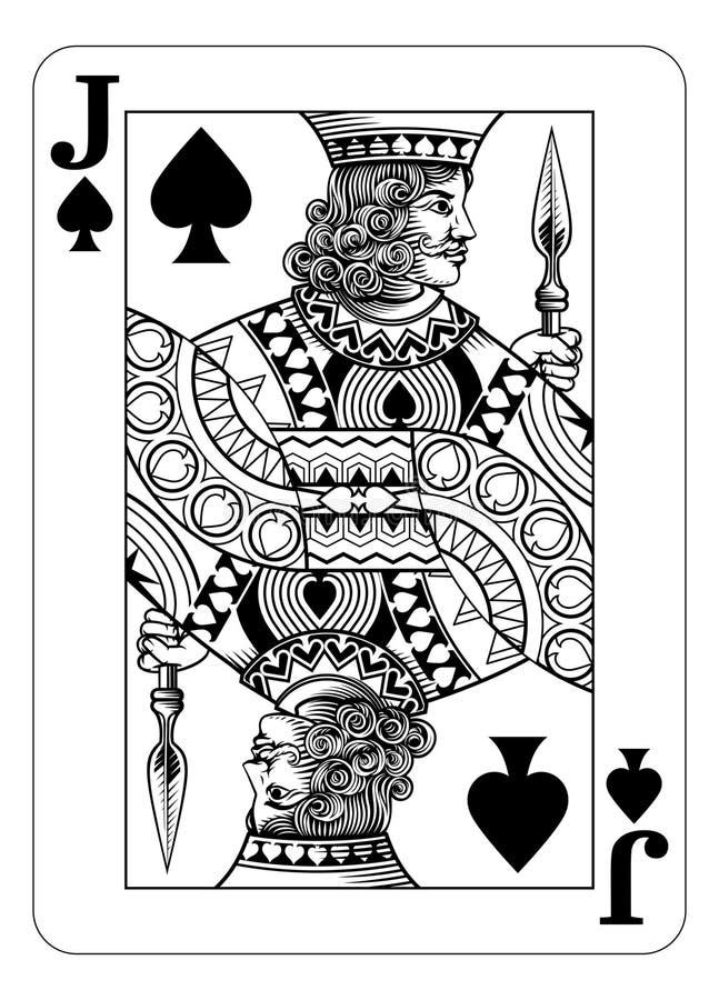 Jack of Spades Design from Deck of Playing Cards Stock Vector ...