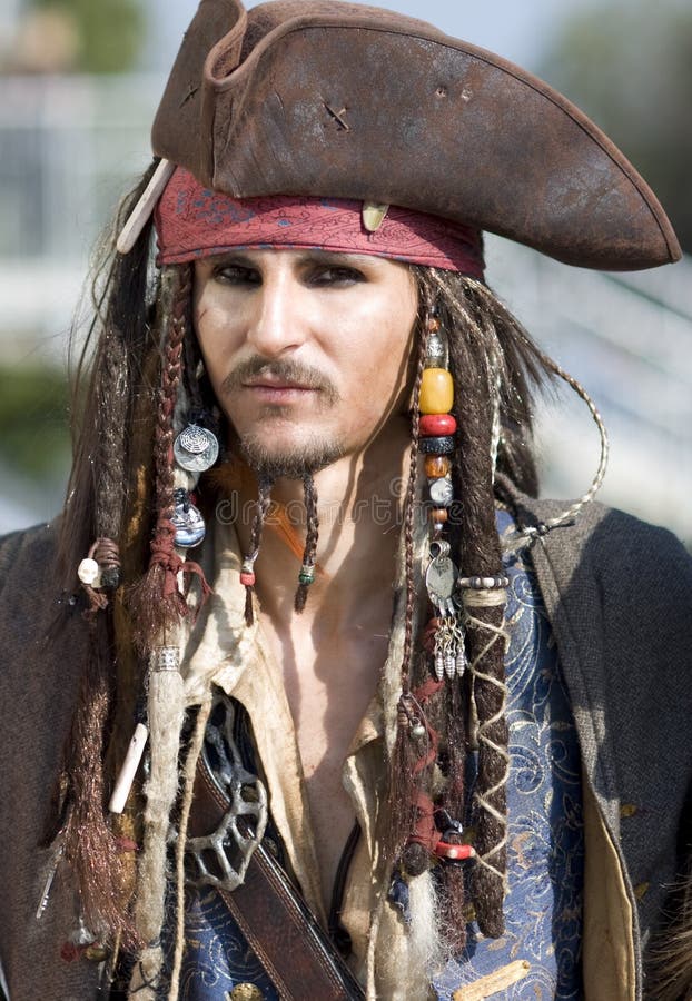 Jack Sparrow costume editorial stock image. Image of portrait - 23694489