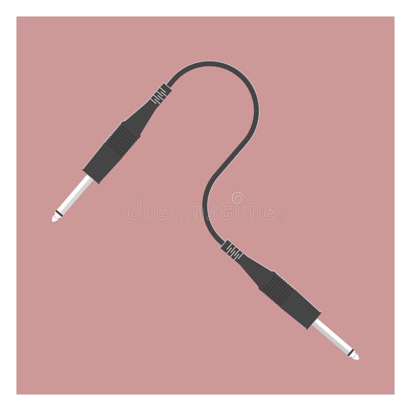 Jack to jack cable stock vector. Illustration of connection - 57946534